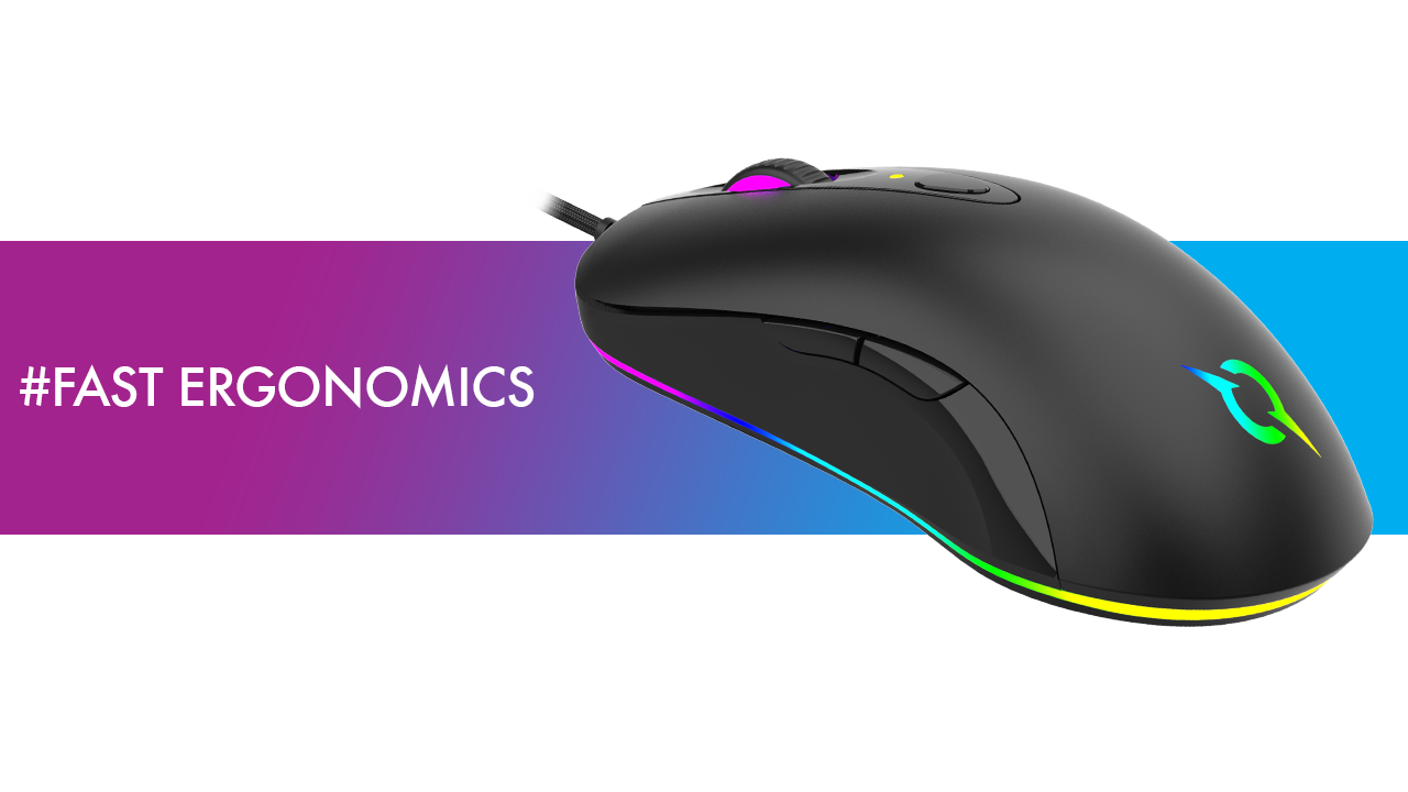 Mouse Gaming AQIRYS Orion, 16000 dpi, negru