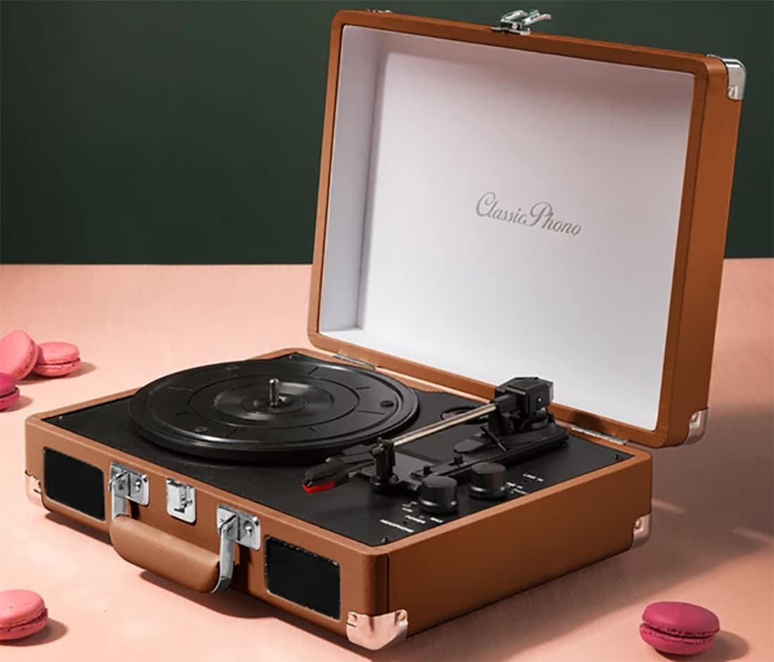 Pick-up LENCO TT-10BN, boxe integrate, maro