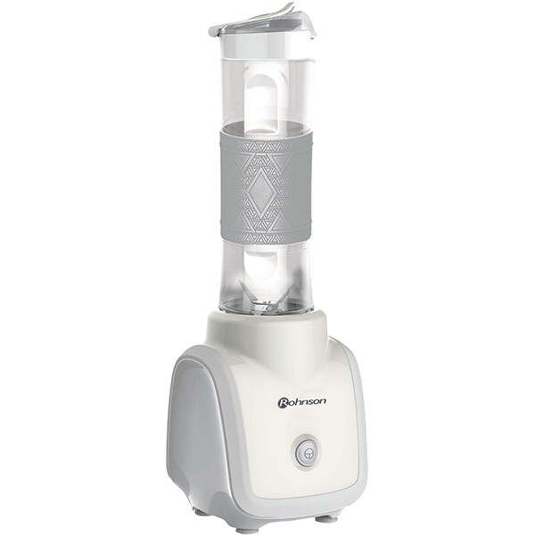 Mini blender ROHNSON R5742, 0.6l, 350W, 1 treapta viteza, alb-gri