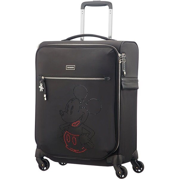 Troler copii SAMSONITE Spinner Karissa Disney Mickey, 55 cm, negru