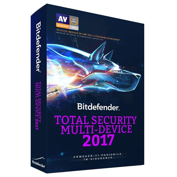 Licenta electronica BITDEFENDER Total Security Multi-Device 2017, 3 ani, 10 dispozitive, Licenta ...