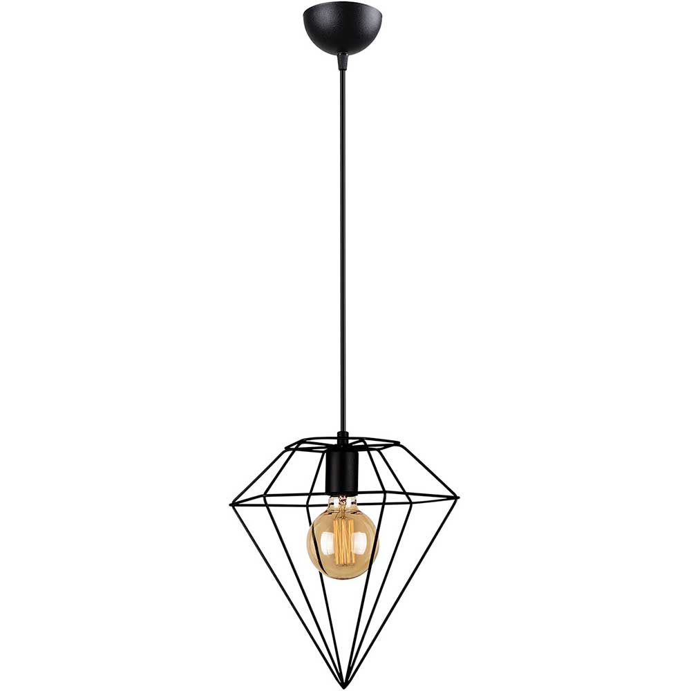 Pendul SQUID LIGHTING Prisma, 100W, E27, negru