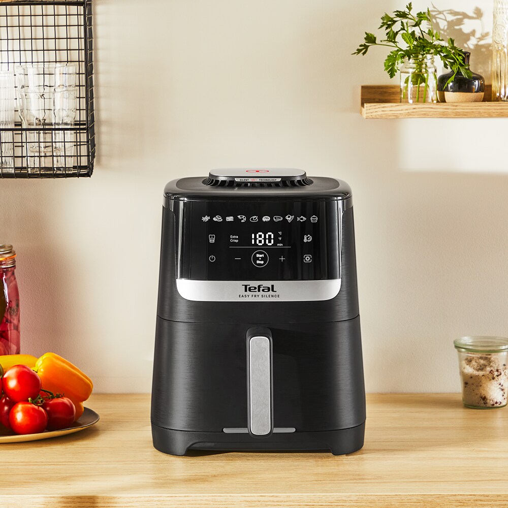 Friteuza cu aer cald TEFAL Easy Fry EY5568E0, 1.5kg, 5l, 1670W, argintiu-negru