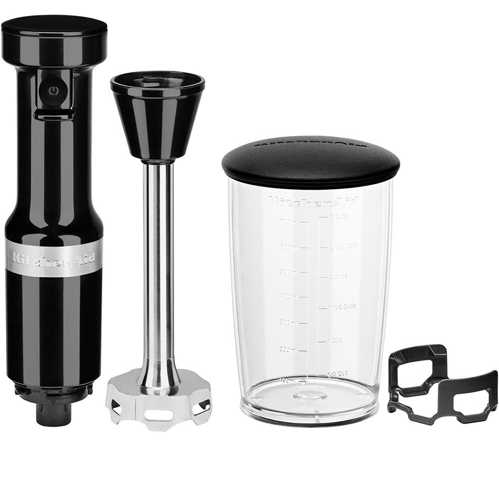 Mixer vertical KITCHENAID Classic 5KHBV53EOB, 0.7l, 180W, viteza ...
