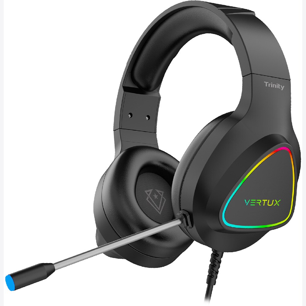 Casti Gaming VERTUX Trinity, multiplatforma, stereo, USB, 3.5mm, RGB, negru
