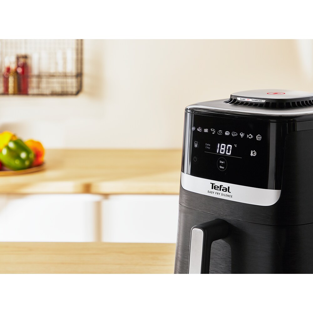 Friteuza cu aer cald TEFAL Easy Fry EY5568E0, 1.5kg, 5l, 1670W, argintiu-negru