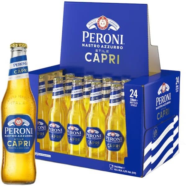 Bere blonda Peroni Nastro Azzurro Capri bax 0.33L x 24 sticle