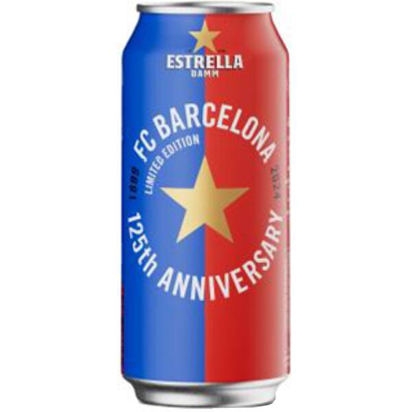 Bere blonda Estrella Damm FC Barcelona Editie Limitata bax 0.5L x 24 doze