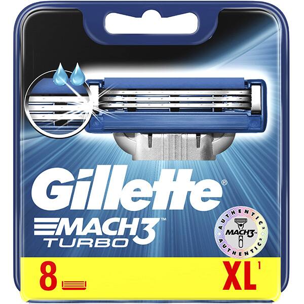 Rezerva aparat de ras GILLETTE Mach 3 Turbo, 8 bucati