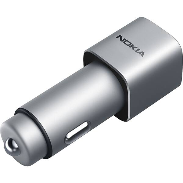 Incarcator auto NOKIA DC-801 2xUSB, Argintiu