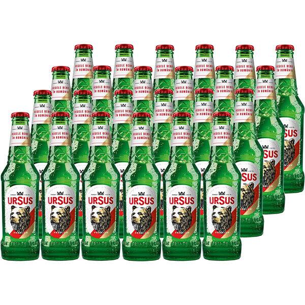 Bere blonda Ursus bax 0.33l x 24 sticle