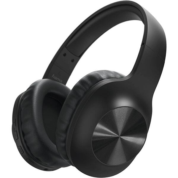 Casti HAMA Calypso 184023, Bluetooth, over-ear, Microfon, negru
