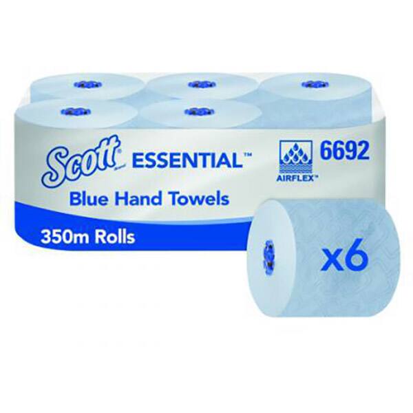 Prosop hartie SCOTT Essential Blue, 1 strat, 350 metri, 6 role