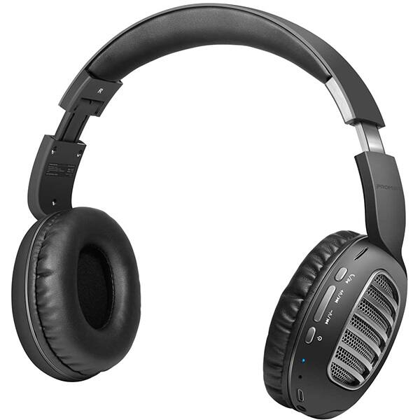 Casti PROMATE Concord, Bluetooth, On-Ear, Microfon, slot MicroSD, gri