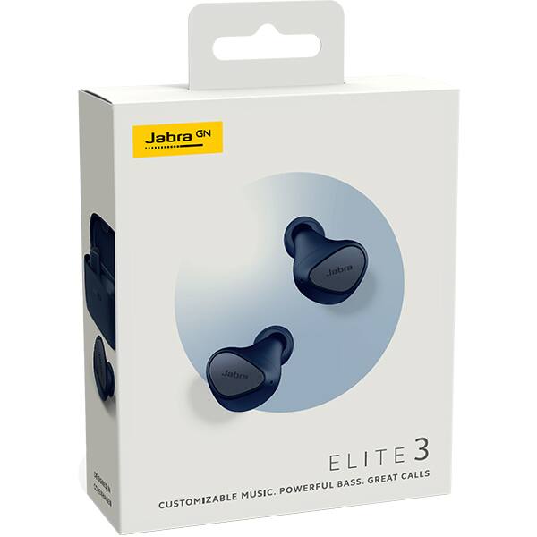 Casti JABRA Elite 3, True Wireless, Bluetooth, In-Ear, Microfon, navy