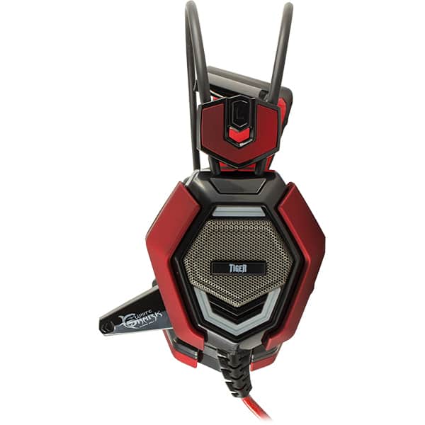 Casti Gaming WHITE SHARK Tiger GH-1644, stereo, USB, 3.5mm, negru-rosu