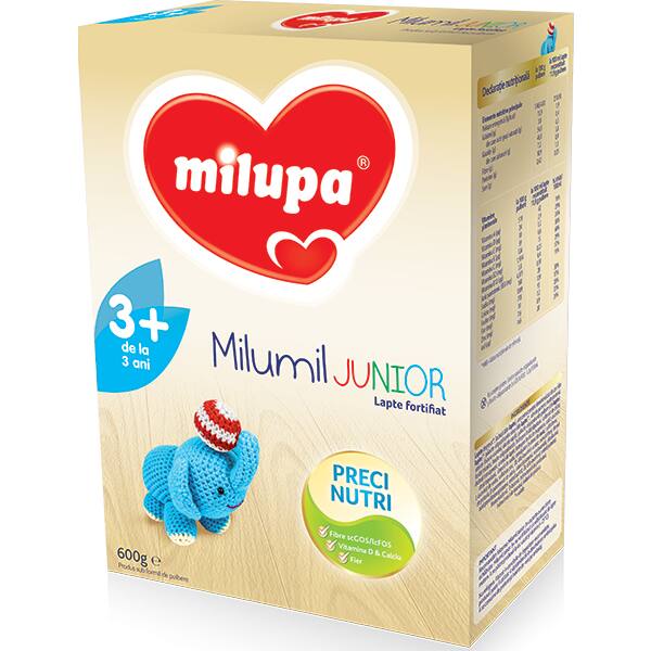 Lapte praf MILUPA MILUMIL Junior 3+ PreciNutri 587577, 3 ani+, 600g