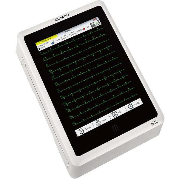 Electrocardiograf COMEN H12, 10.4", Touch screen, Acumulator Li-Ion, crem