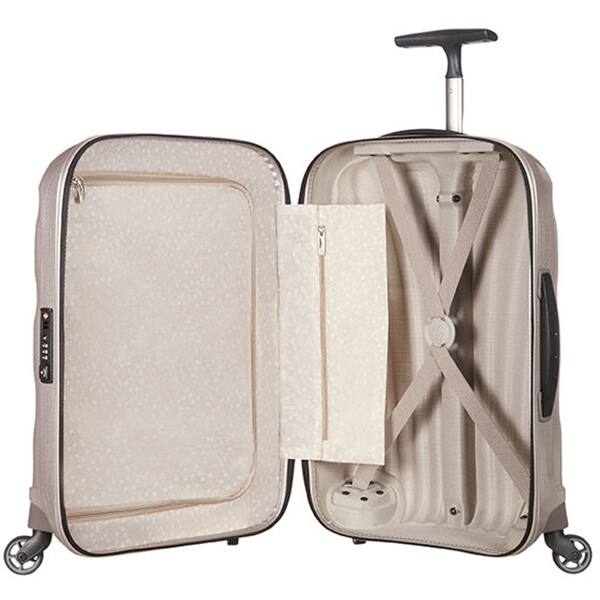 Troler SAMSONITE Spinner Cosmolite, 75 cm, alb sidefiu