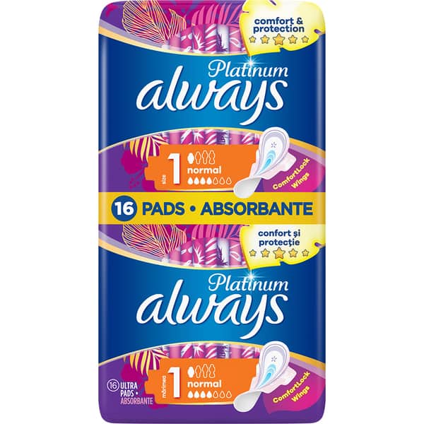 Absorbante ALWAYS Duo Platinum Size 1, 16buc
