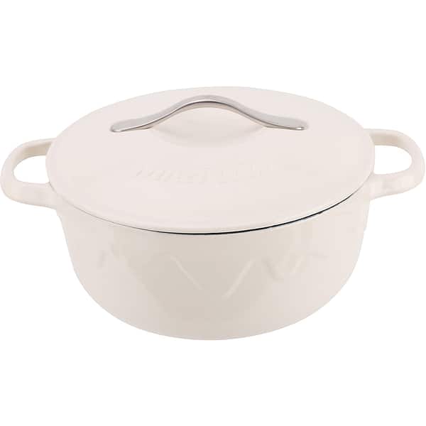 Cratita cu capac AMERCOOK Alfetta AC.0522WE, 2.8l, 22 cm, fonta, alb