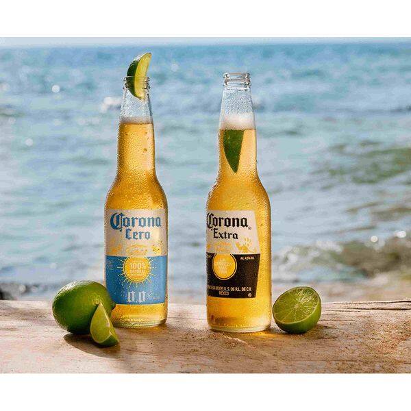 Bere blonda fara alcool Corona Cero bax 0.33L x 24 sticle