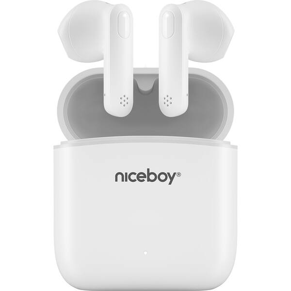 Casti NICEBOY Hive Beans, True Wireless, Bluetooth, In-Ear, Microfon, alb
