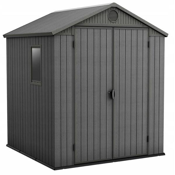 Casuta gradina KETER Darwin 6x6, evotech, 190 x 182 x 221 cm, gri