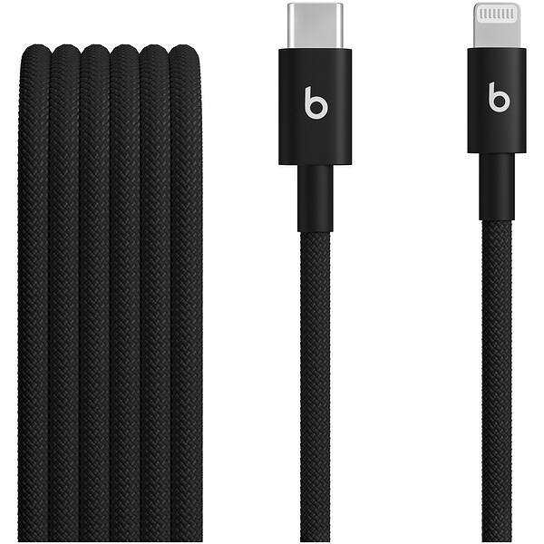 Cablu date BEATS MDGK4ZM/A, USB-C - Lightning, 1.5m, negru