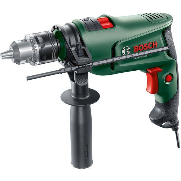 Masina de gaurit cu percutie BOSCH EasyImpact, 570W, mandrina Rapida, 3000rpm