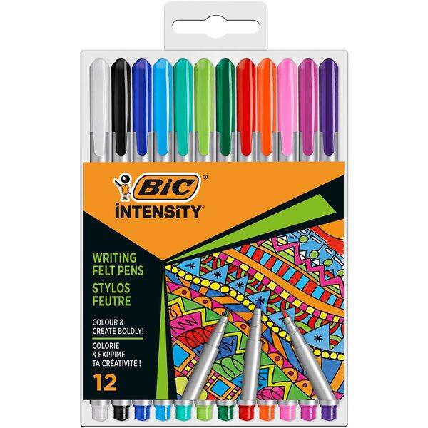 Set linere BIC Intensity Medium BL, 12 bucati, multicolor