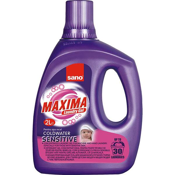 Detergent gel SANO Maxima Sensitive, 2l, 30 spalari