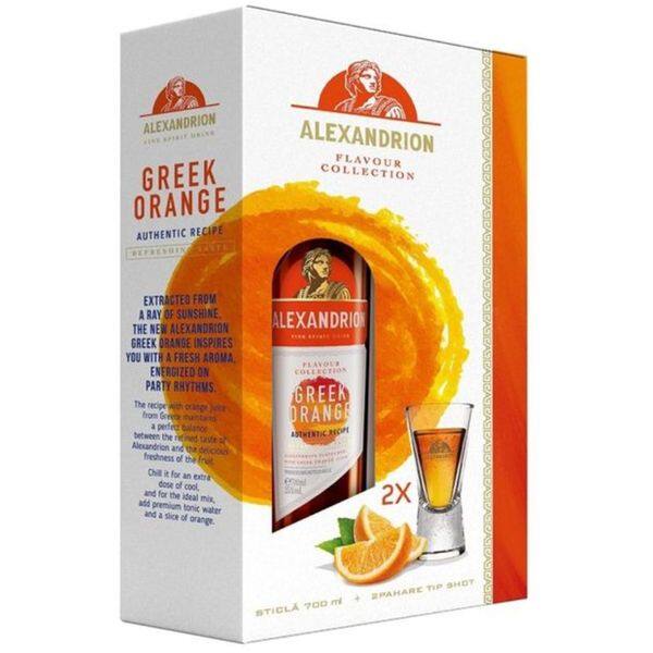 Set Brandy Alexandrion Orange, 0.7L + 2 pahare