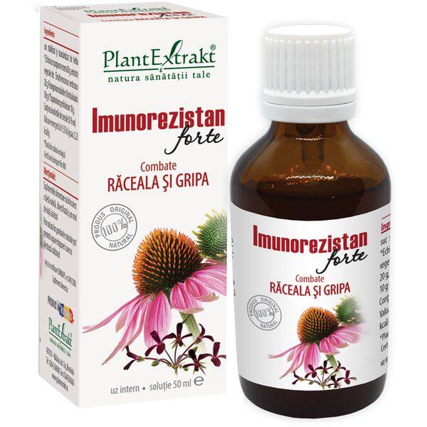 Supliment alimentar Imunorezistan Forte pentru Raceala si Gripa, 50 ml ...