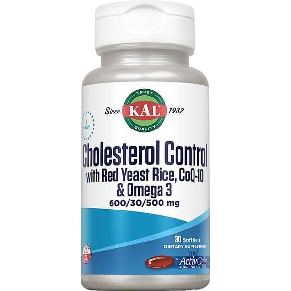 Supliment Cholesterol Control Red Yeast Rice CoQ-10 KAL, 30 capsule, SECOM