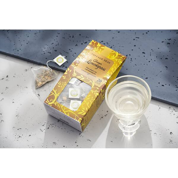 Ceai infuzie VINTAGE TEAS Ginger Cut with Lemongrass, 40g, 20 buc