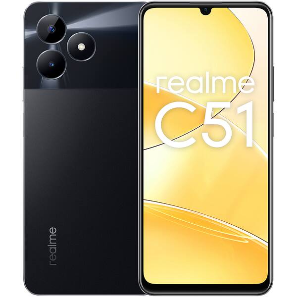 Telefon REALME C51, 128GB, 4GB RAM, Dual SIM, Carbon Black