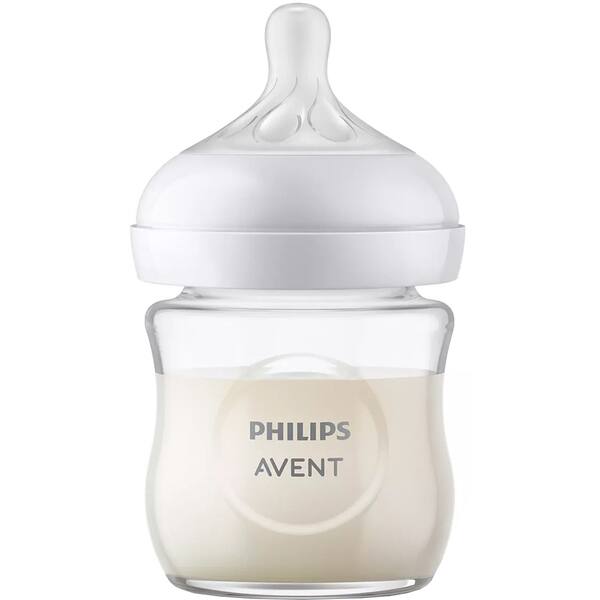 Biberon PHILIPS AVENT Natural Response SCY930/01, flux lent, 0 luni+ ...