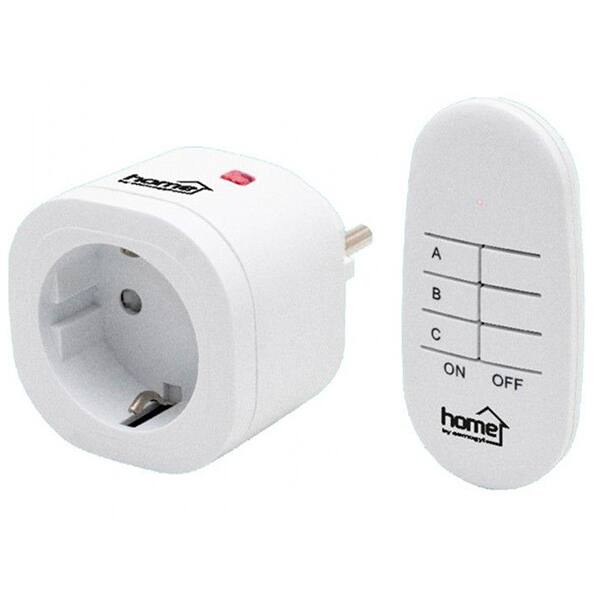 Priza cu telecomanda HOME TH 3011, raza 40m, alb
